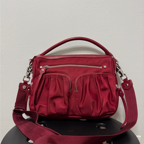 MZ Wallace | Bags | Mz Wallace Red Crossbody Bag With Detachable Strap ...